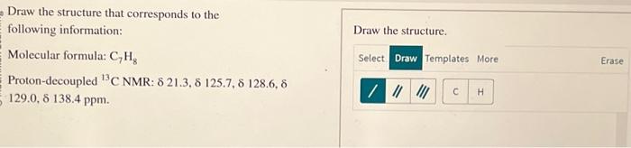 Draw the structure that corresponds to the following | Chegg.com