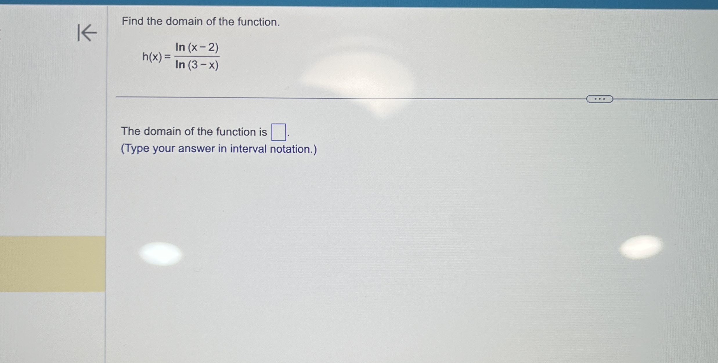 Solved Find the domain of the | Chegg.com