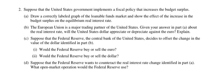 Solved 2. Suppose that the United States government | Chegg.com