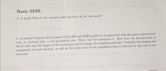 4. [1 mark] What is the equation that describes R0 | Chegg.com