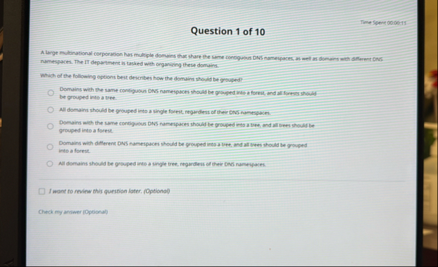 Solved Time Spent 00:00:11Question 1 ﻿of 10A large | Chegg.com