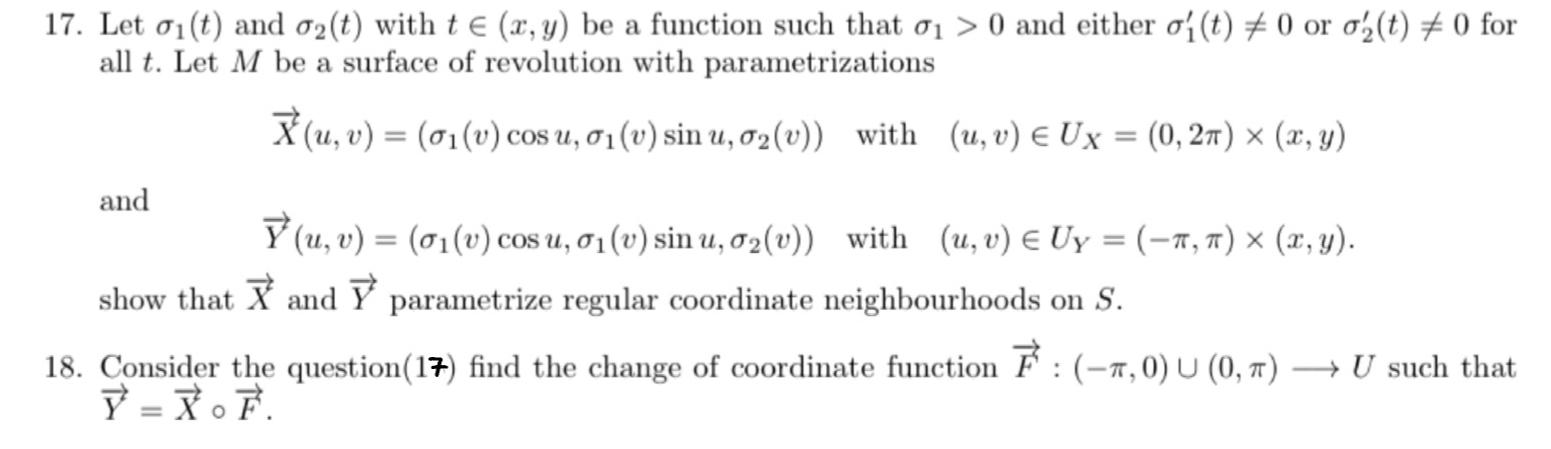 Solved I only need 18. ﻿Question's answer. 17.Let σ1(t) ﻿and | Chegg.com