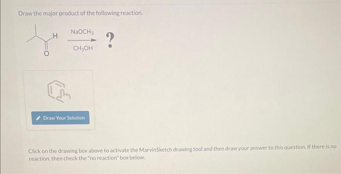 Draw the major product of the following reaction. | Chegg.com
