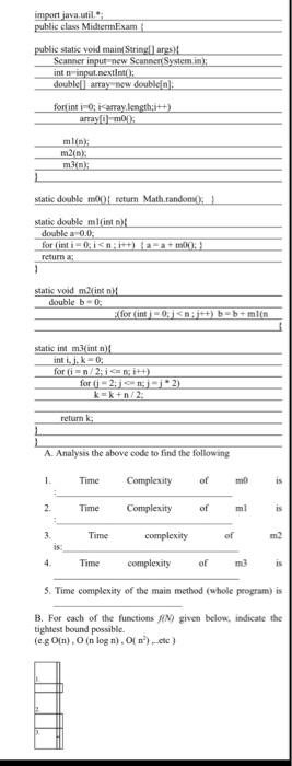 Solved Import Javautil Public Class Midtermexam Public