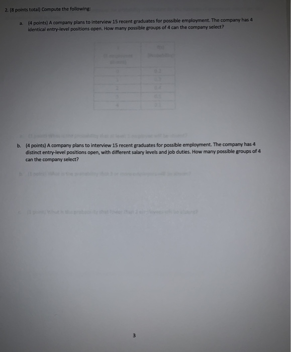 Solved 2. (8 points total) Compute the following: (4 points) | Chegg.com Solved 2. (8 points total) Compute the following: (4 points) | Chegg.com