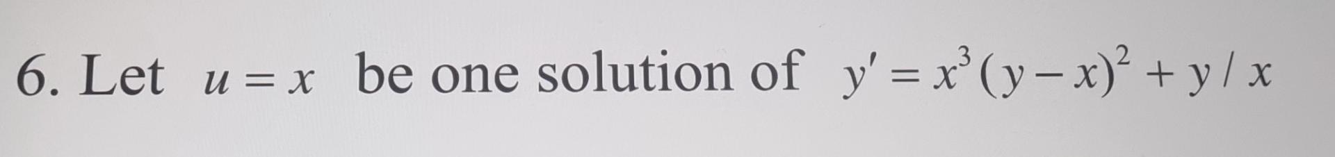 Solved find the solution of the ODE, USE THE EXACT ODE'S | Chegg.com