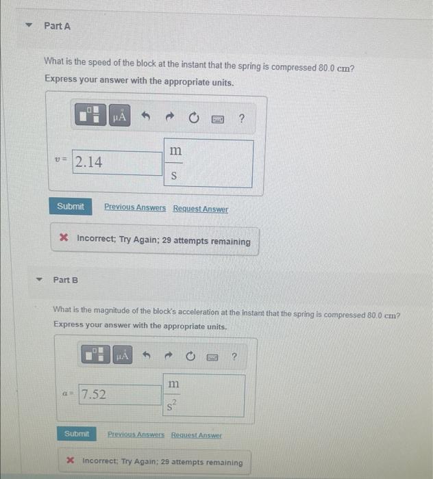 [Solved]: One end of a horizontal spring with force constan