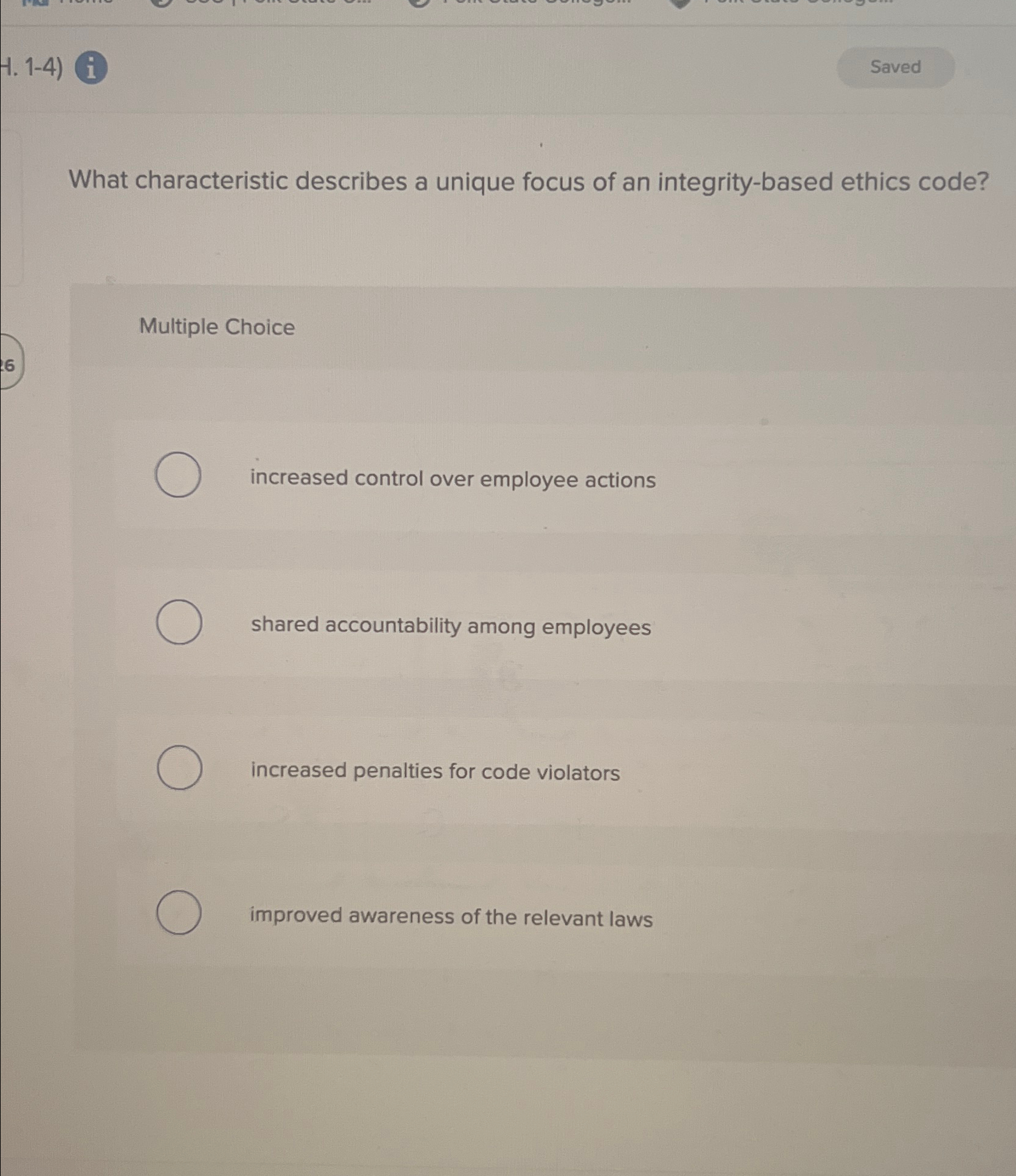 Solved 1-4)What characteristic describes a unique focus of | Chegg.com
