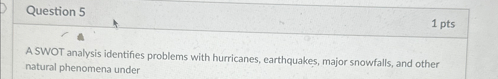 Solved Question 5A SWOT analysis identifies problems with | Chegg.com