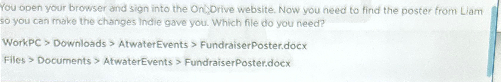 Solved You open your browser and sign into the On Drive | Chegg.com