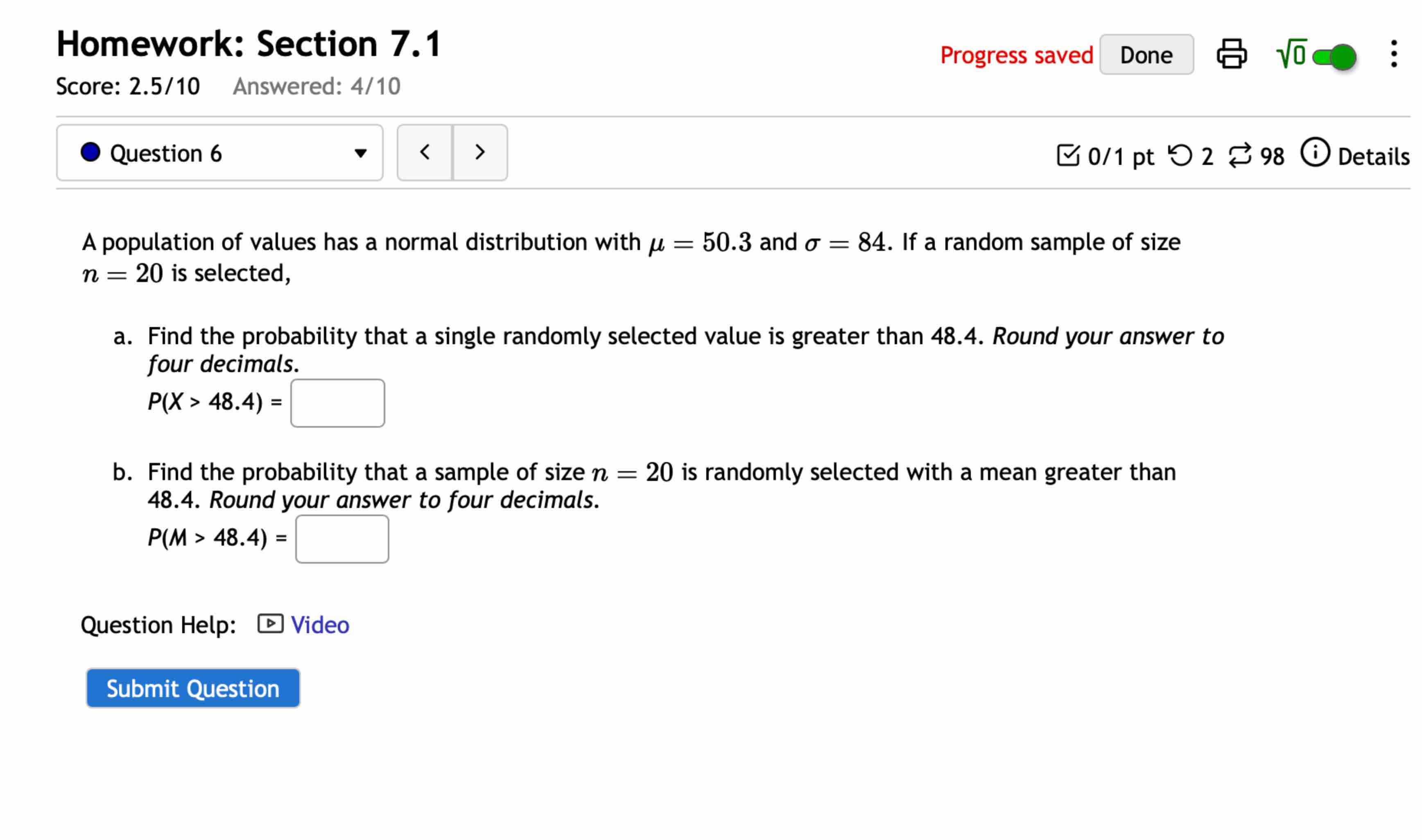 Solved A population of ﻿values has a normal distribution | Chegg.com