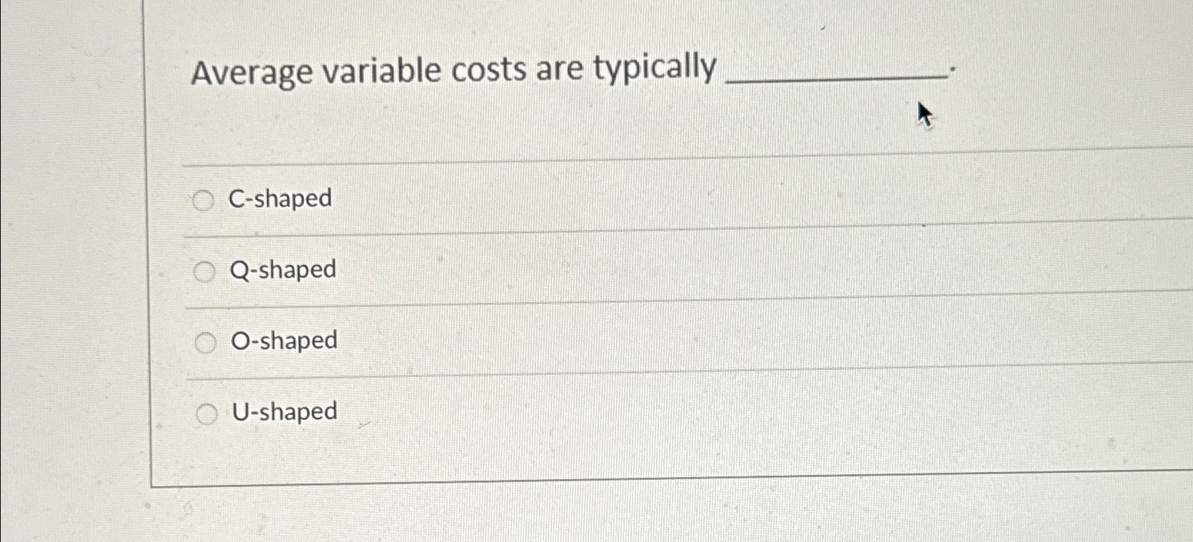 Solved Average variable costs are | Chegg.com