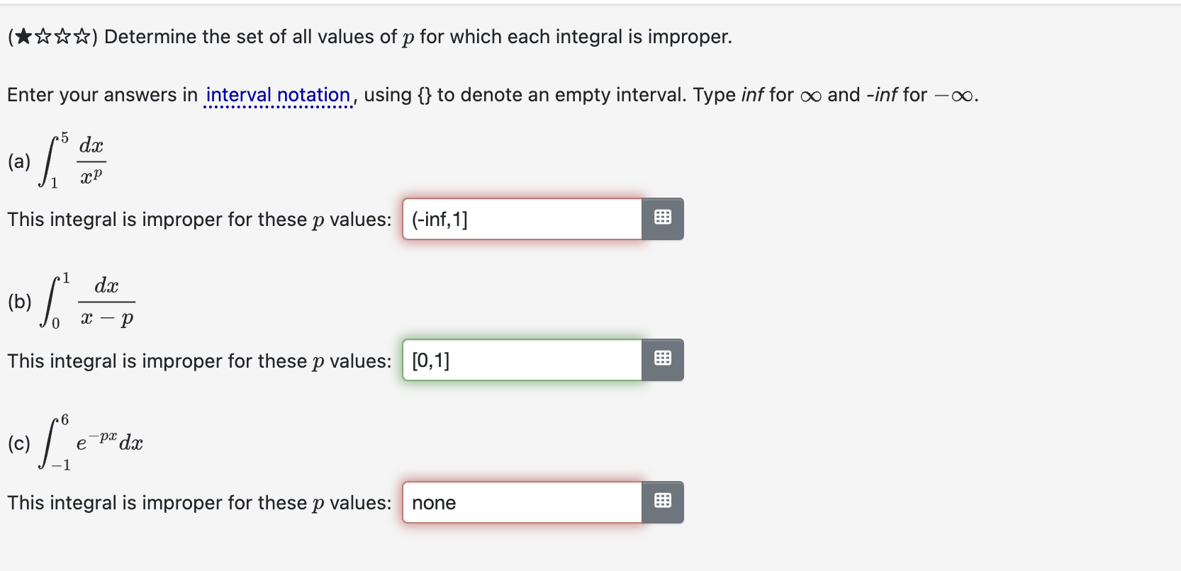 Solved Enter Your Answers In Interval Notation, Using {} to