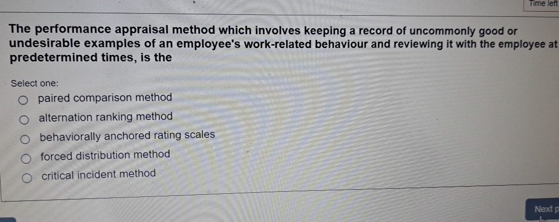 Solved The performance appraisal method which involves | Chegg.com