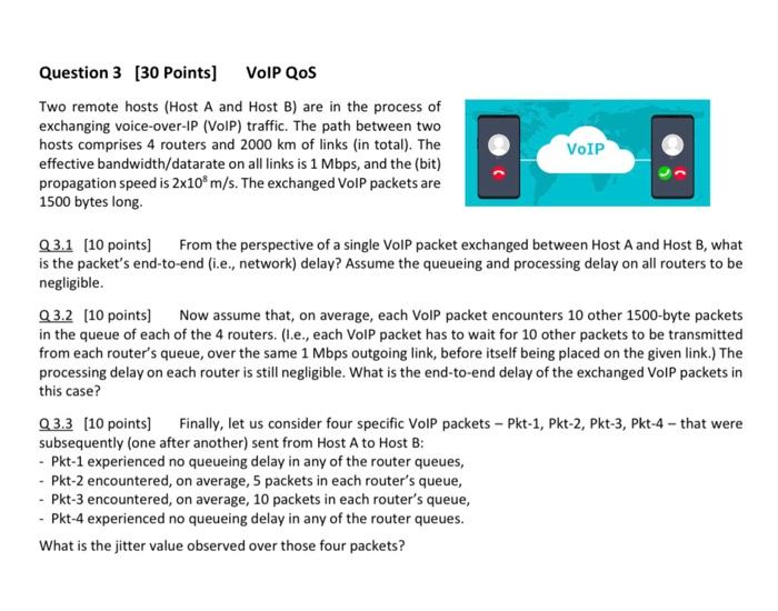 Solved Two remote hosts (Host A and Host B) are in the | Chegg.com
