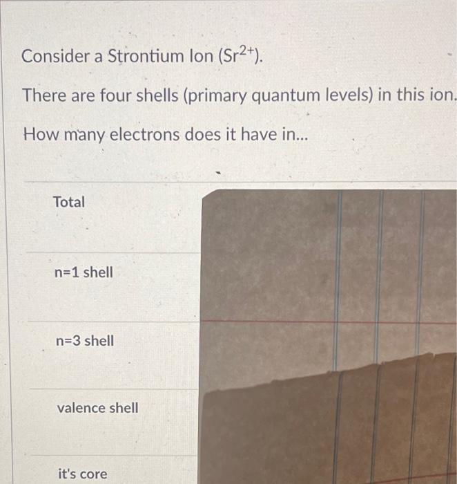 Solved Consider a Strontium lon (Sr2+). There are four | Chegg.com