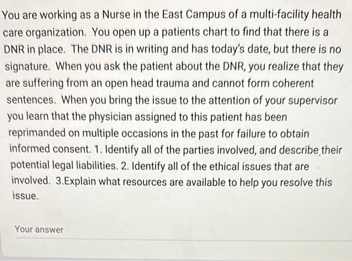 Solved 1. Identify all parties involved, and describe their | Chegg.com