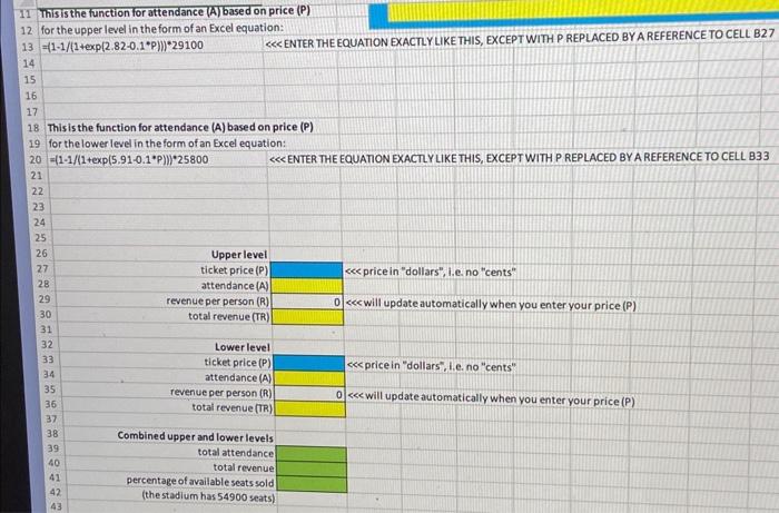 Solved 11 Thisis the function for attendance (A) based on | Chegg.com