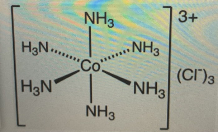 Solved Please draw the 3D figure for [Co(NH3)5(H2O)]Cl2The | Chegg.com