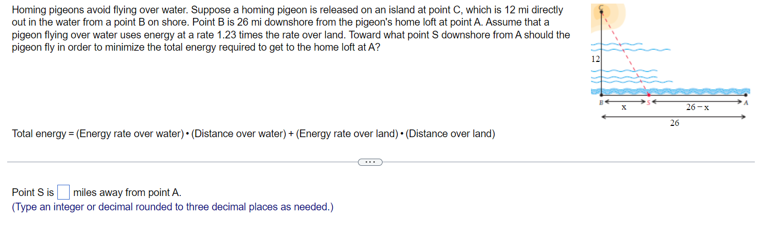 Solved Homing pigeons avoid flying over water. Suppose a | Chegg.com