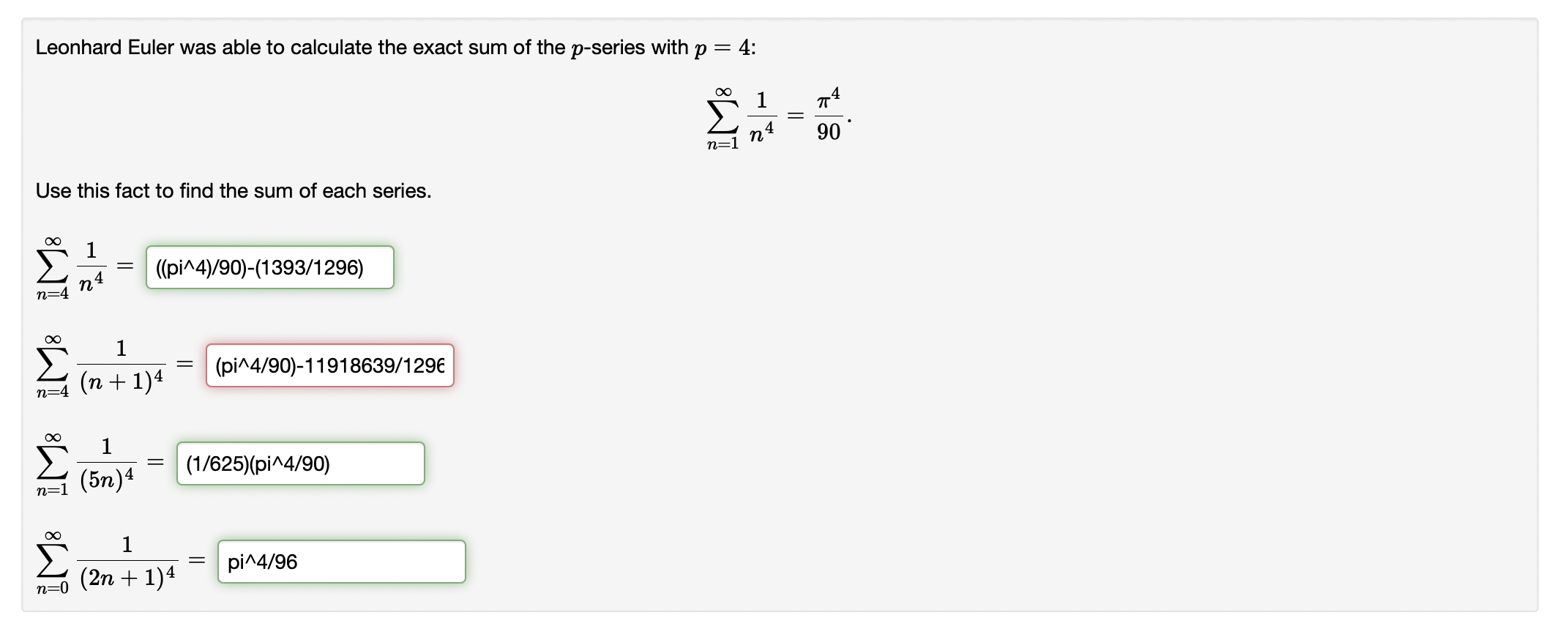 Solved Just Part B:Leonhard Euler was able to calculate the | Chegg.com