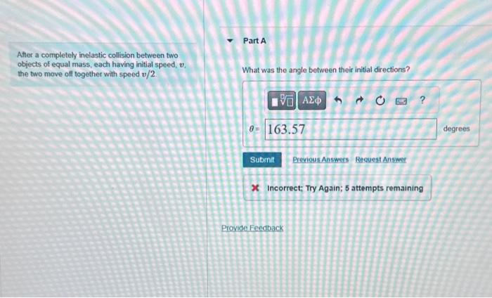 Solved After a completely inelastic collision between two | Chegg.com