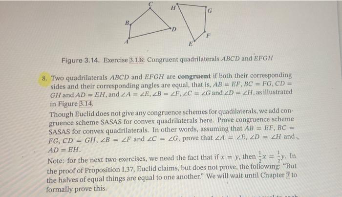Solved B D F Figure 3.14. Exercise 3.1.8: Congruent | Chegg.com