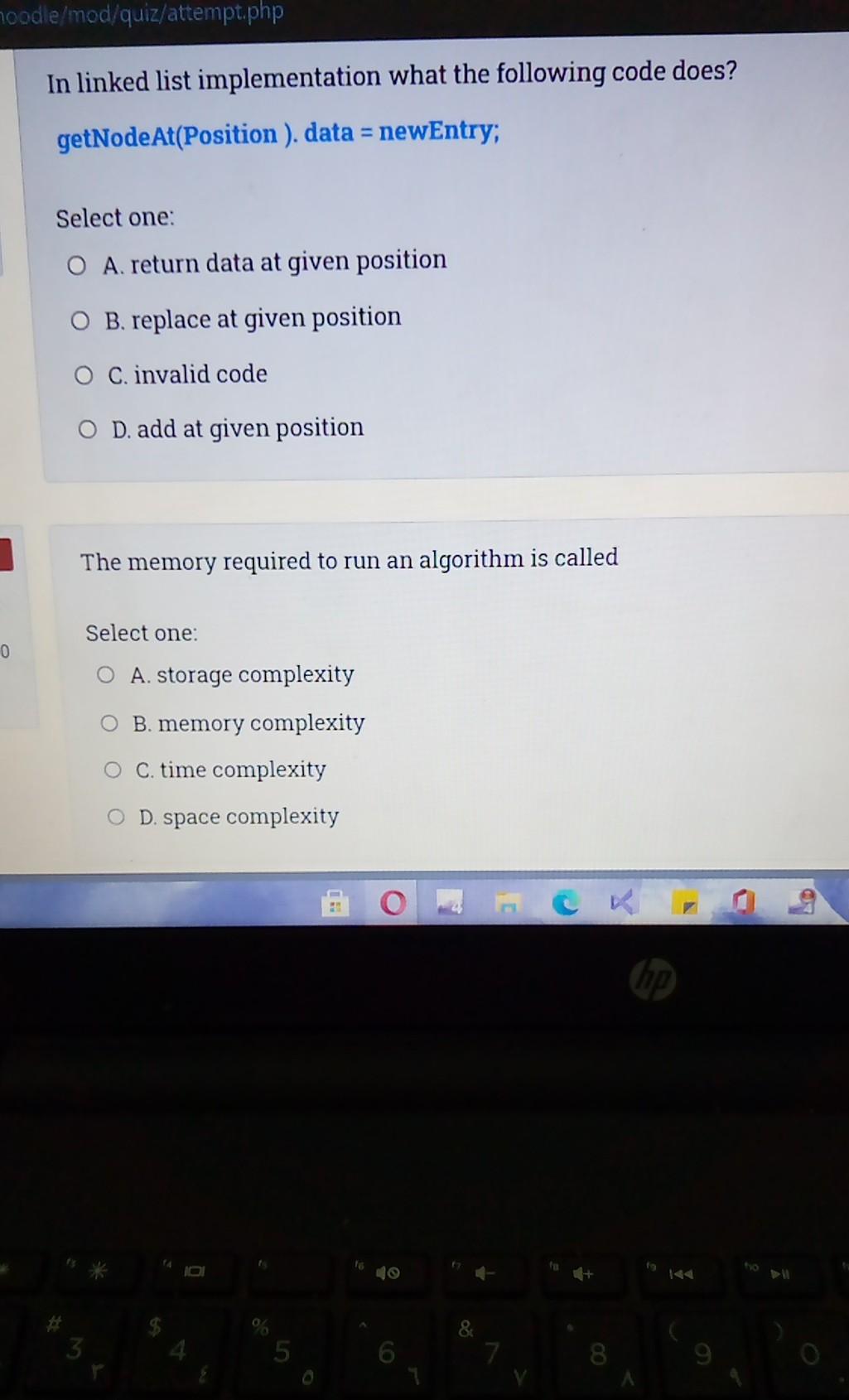 Solved noodle/mod/quiz/attempt.php In linked list | Chegg.com