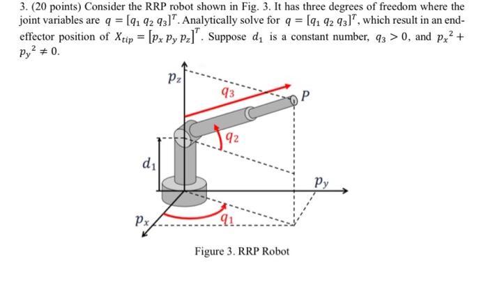 Solved 3. (20 points) Consider the RRP robot shown in Fig. | Chegg.com
