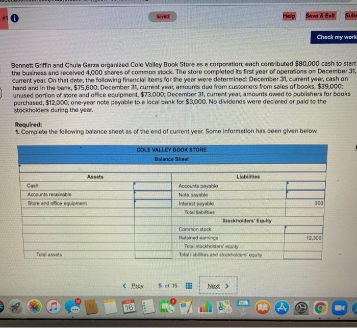 Solved #10 Seved Help Save & Exit Subr Check my work Bennett | Chegg.com