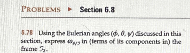 Solved Problems → ﻿Section 6.86.78 ﻿Using the Eulerian | Chegg.com