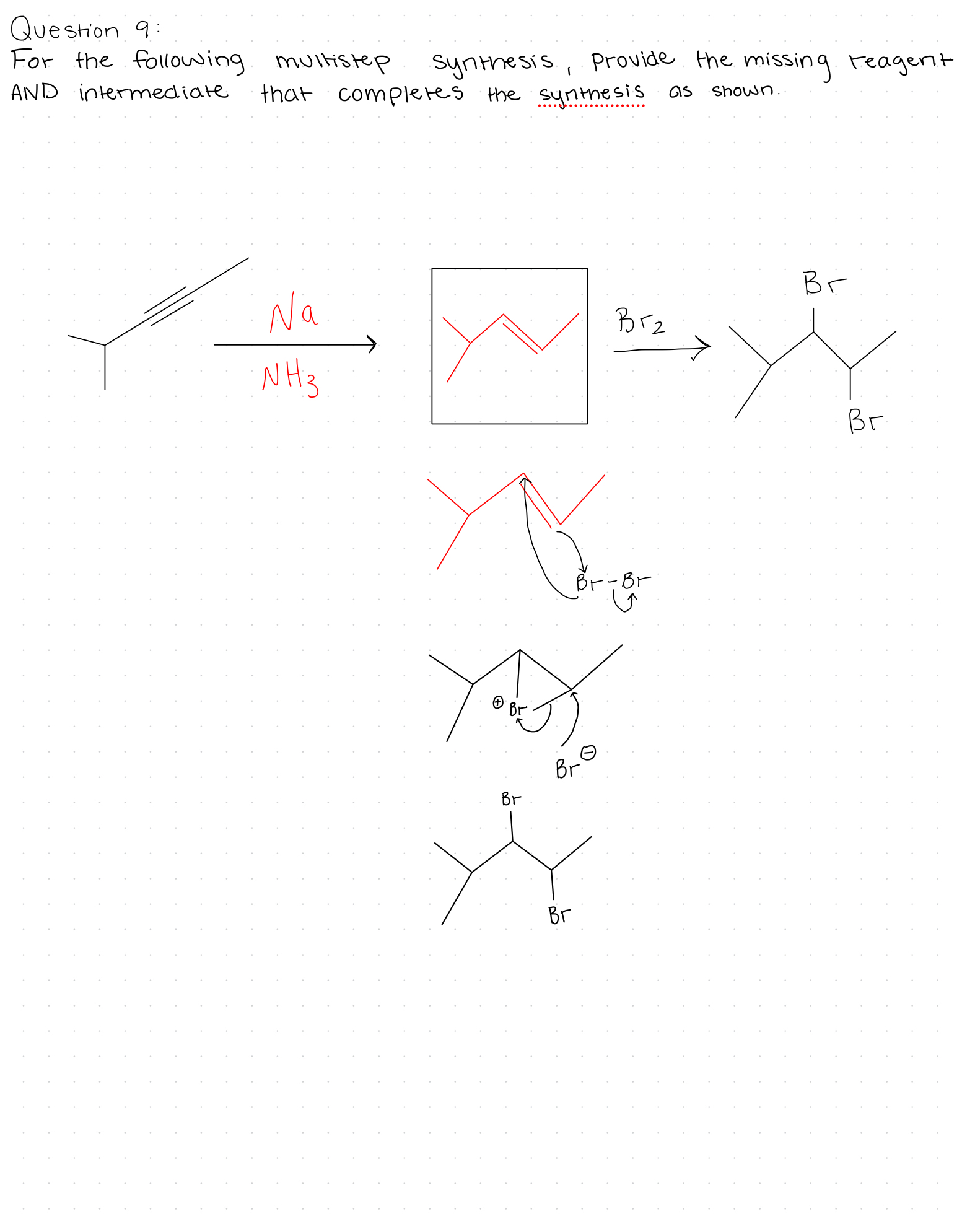 Solved Question 9:For the following multistep synthesis, | Chegg.com