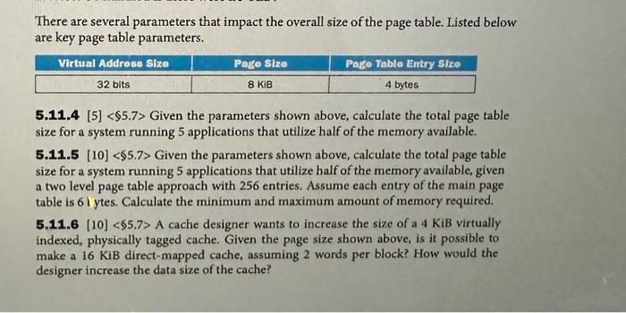 Solved 5.11 As described in Section 5.7, virtual memory uses | Chegg.com