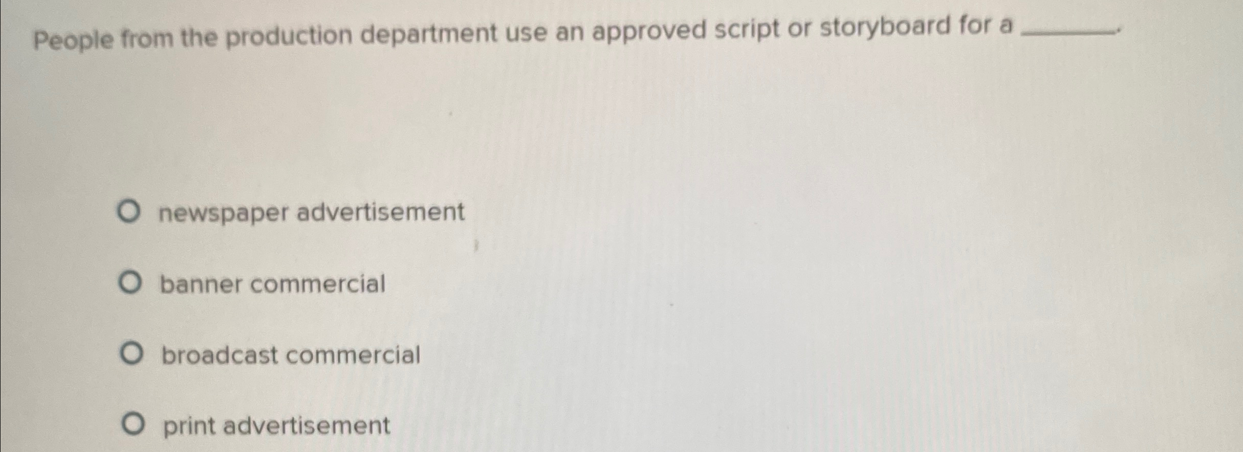 Solved People from the production department use an approved | Chegg.com