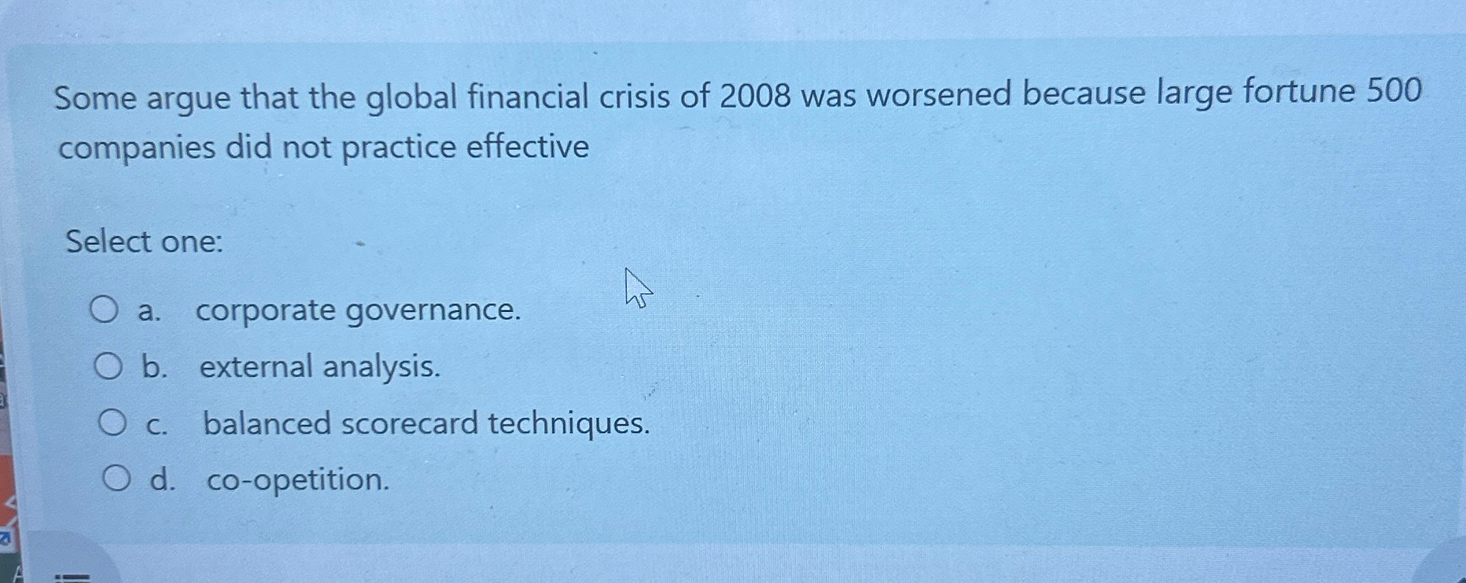 Solved Some argue that the global financial crisis of 2008 | Chegg.com