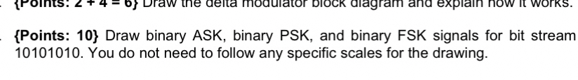 Solved Draw binary ASK, binary PSK, ﻿and binary FSK signals | Chegg.com