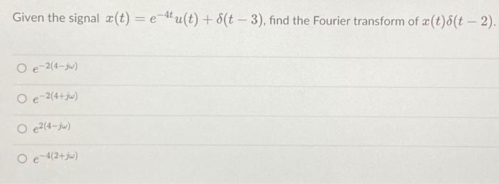 Solved Given x(t)=e−2t and h(t)=2e−3t,t>0. What is | Chegg.com