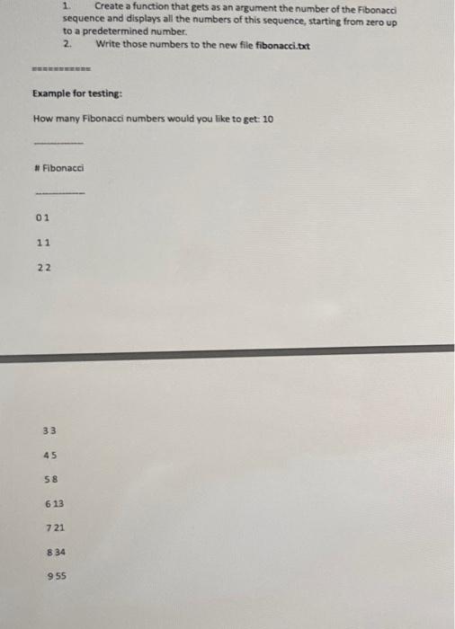 Solved 1. Create a function that gets as an argument the | Chegg.com