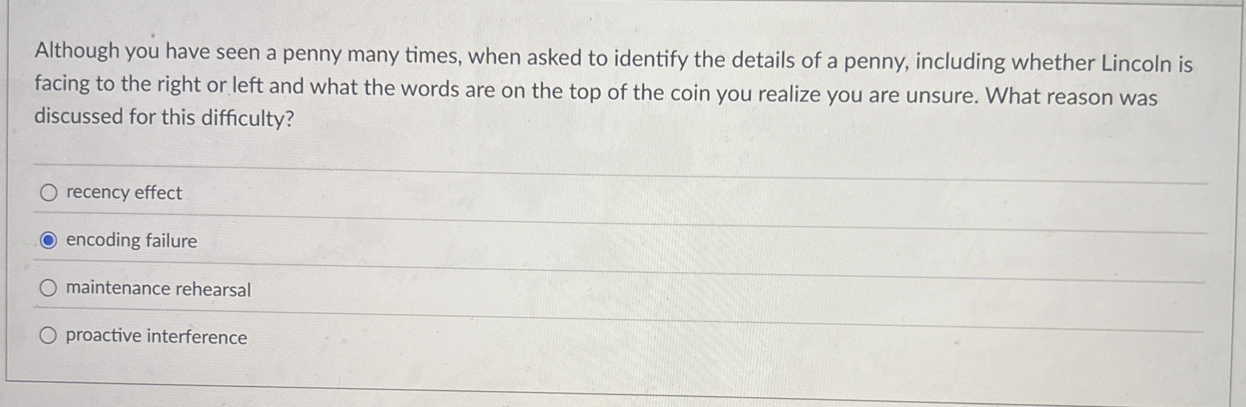 Solved Although you have seen a penny many times, when asked | Chegg.com