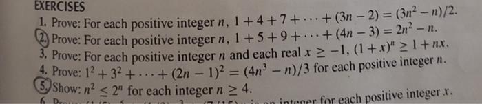 Solved EXERCISES 1. Prove: For each positive integer | Chegg.com
