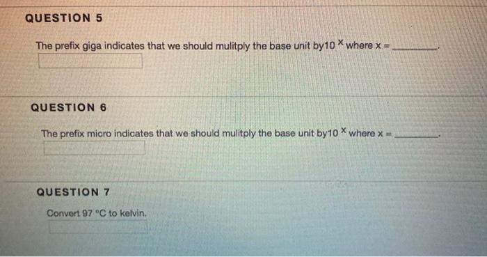 Solved QUESTION 5 The prefix giga indicates that we should | Chegg.com