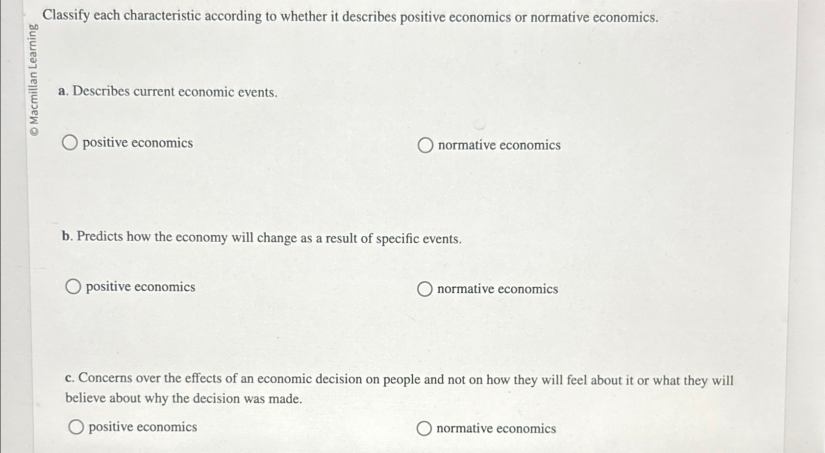 Solved Classify each characteristic according to whether it | Chegg.com