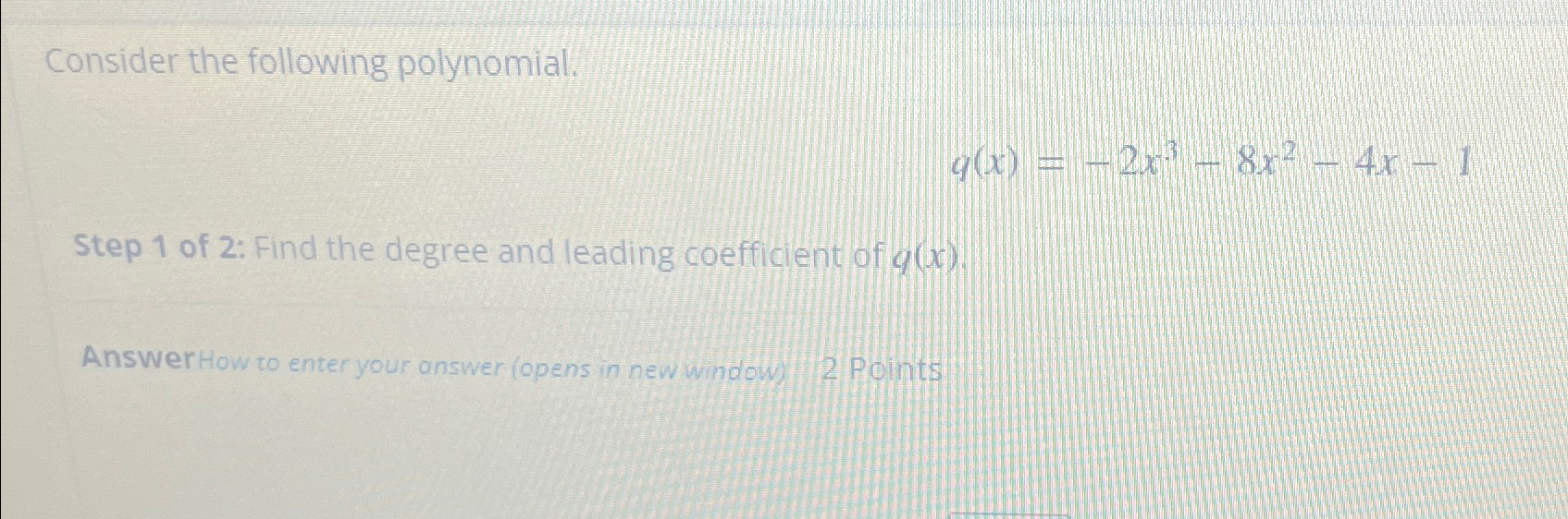 Solved Consider the following | Chegg.com