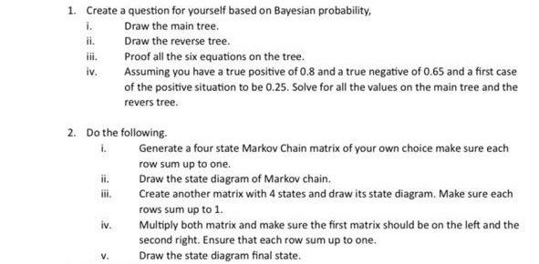 Solved 1. Create a question for yourself based on Bayesian | Chegg.com