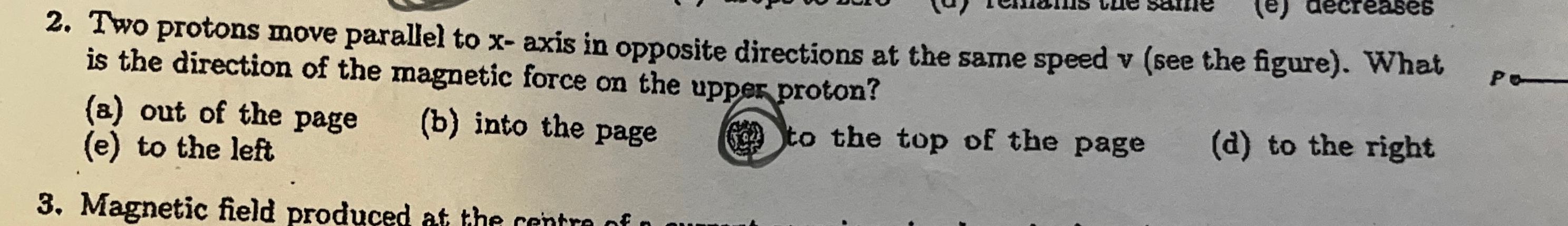 Solved Two protons move parallel to x-axis in opposite | Chegg.com