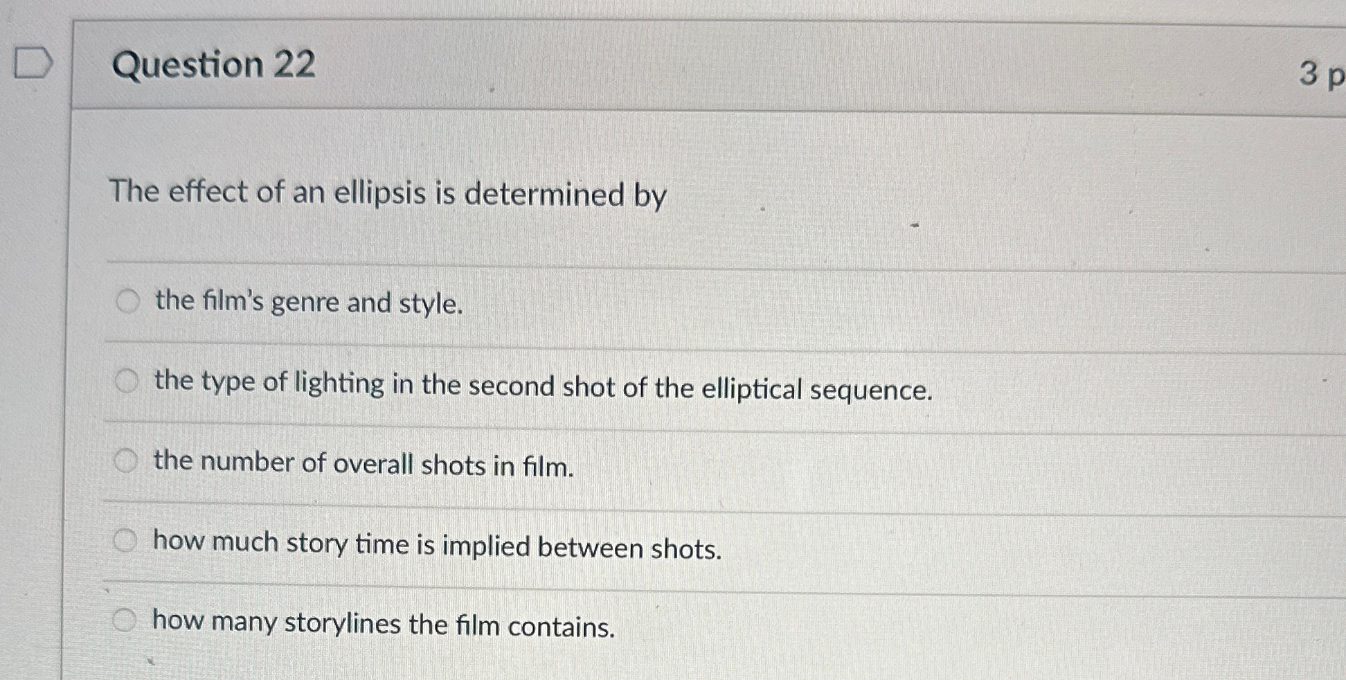 Solved Question 22The effect of an ellipsis is determined | Chegg.com
