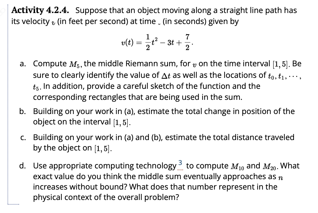 Suppose That An Object Moving Along A Straight Line