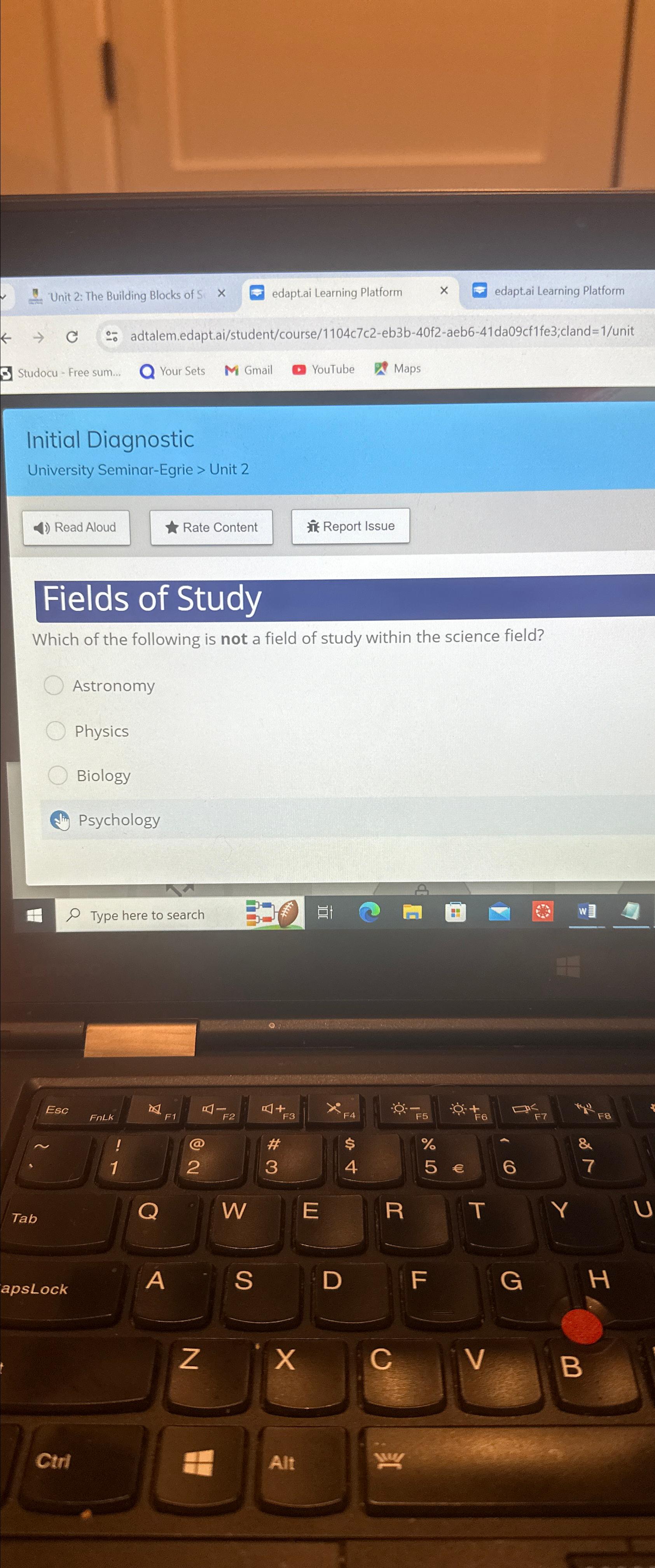 Solved Initial DiagnosticUniversity Seminar-Egrie > ﻿Unit | Chegg.com