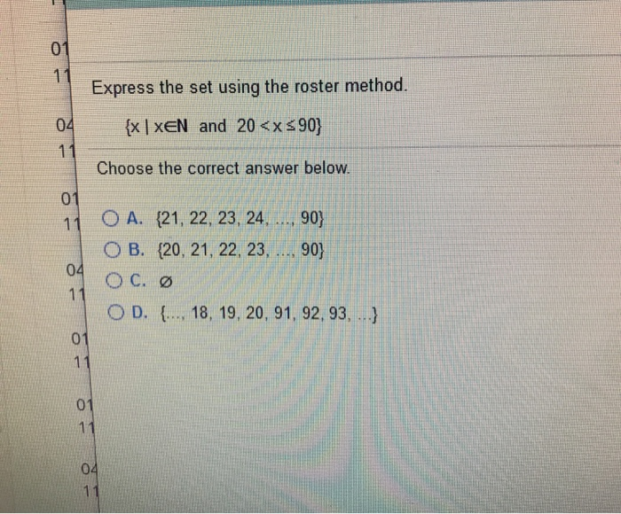 Solved Express the set using the roster method. {x|XEN and | Chegg.com
