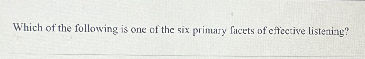 Solved Which of the following is one of the six primary | Chegg.com